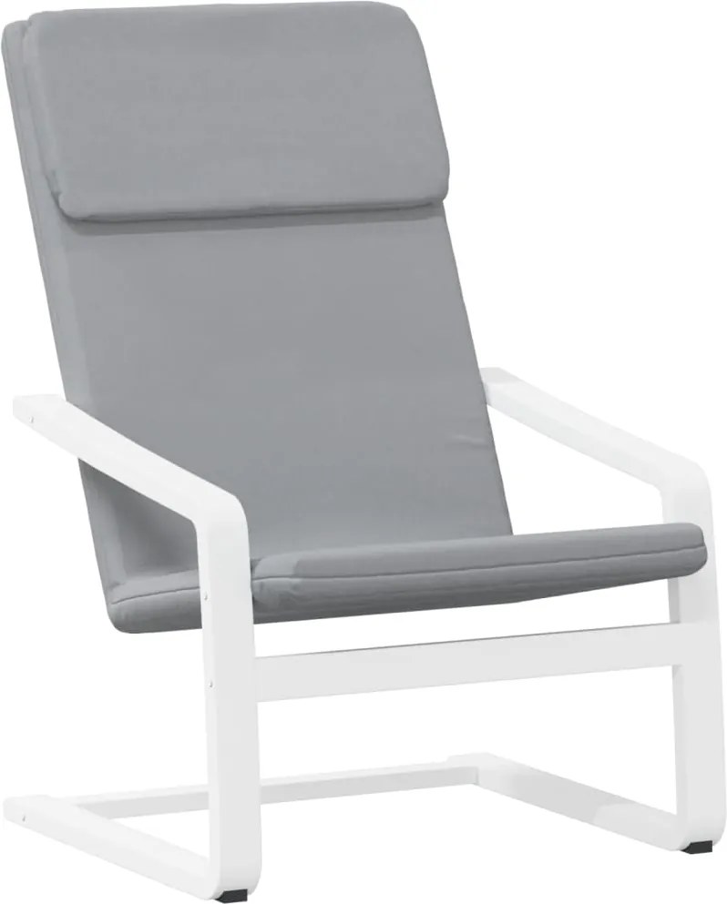 Relaxační křeslo s podnožkou světle šedé textil 3154415