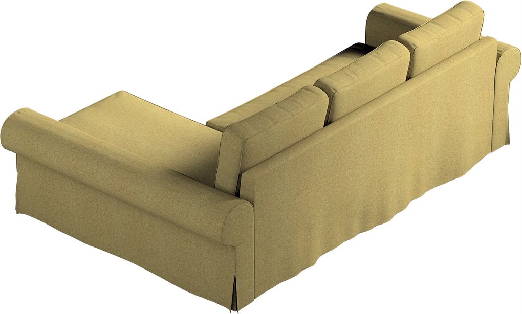 Potah na pohovku IKEA Backabro rozkládací se šezlongem barva zelená látka pletený vzor