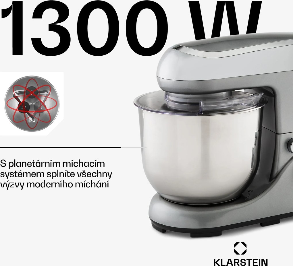 Klarstein Bella Pico 2G, kuchyňský robot, 1300 W, 1,7 HP, 6 stupňů, 5 l