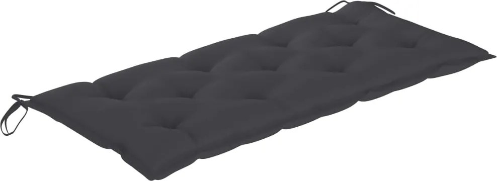 Skládací zahradní lavice s poduškou 118 cm bambus 3063864