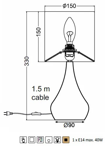 ACA DECOR Stolní lampa BELLATRIS, stmívatelná dotykem, růžová barva