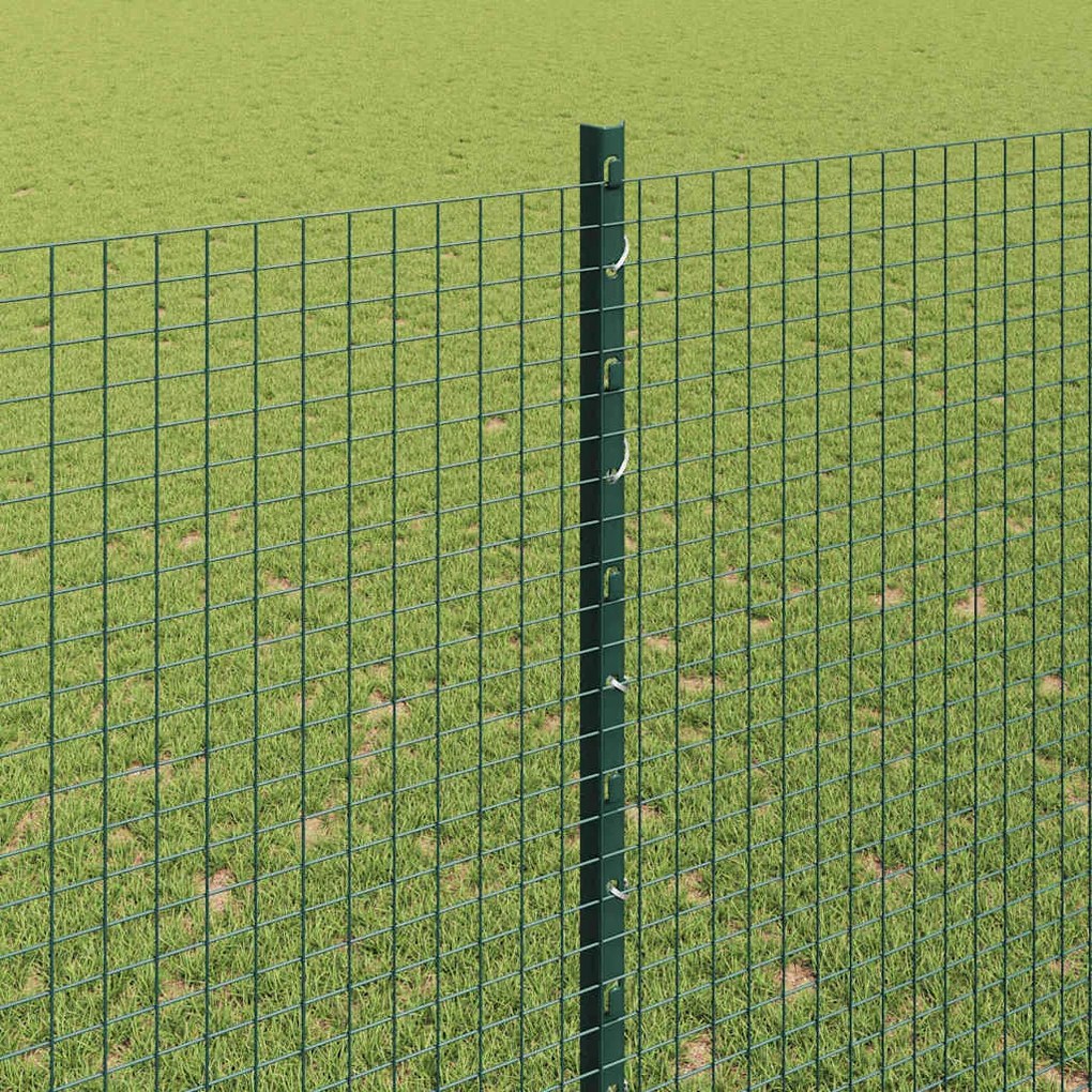 Svařovaná drátěná plotovina s tyčkami 25 x 1,5 m Zelená 3336493