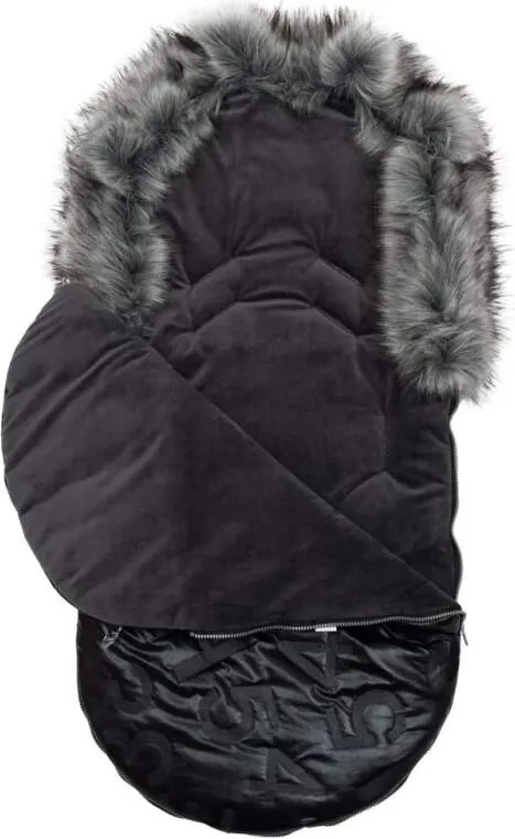 Luxusní fusak s kožíškem New Baby černý