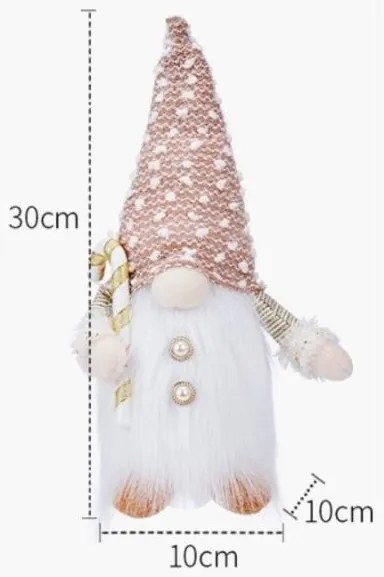 Svítící vánoční skřítek JINGLE 30 cm - různé druhy Barva: Hnědá