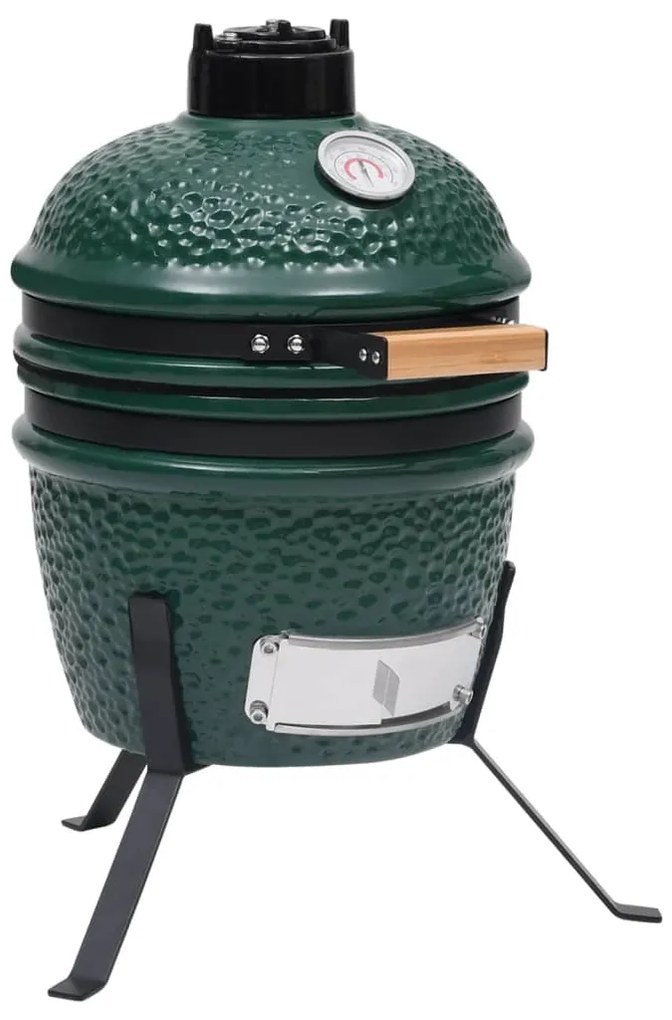 Zahradní gril a udírna 2 v 1 Kamado keramický 56 cm zelený,  316094 HangarStore.cz