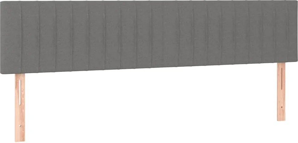 Box spring postel s matrací a LED tmavě šedá 160x200 cm textil 3133326