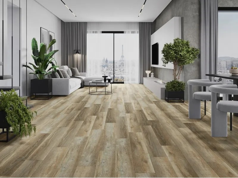 Mexen Cortland vzorek vinylových panelů SPC 6,5 mm, podložka IXPE 1,5 mm, 4 V-drážka, Dub - F1008-S