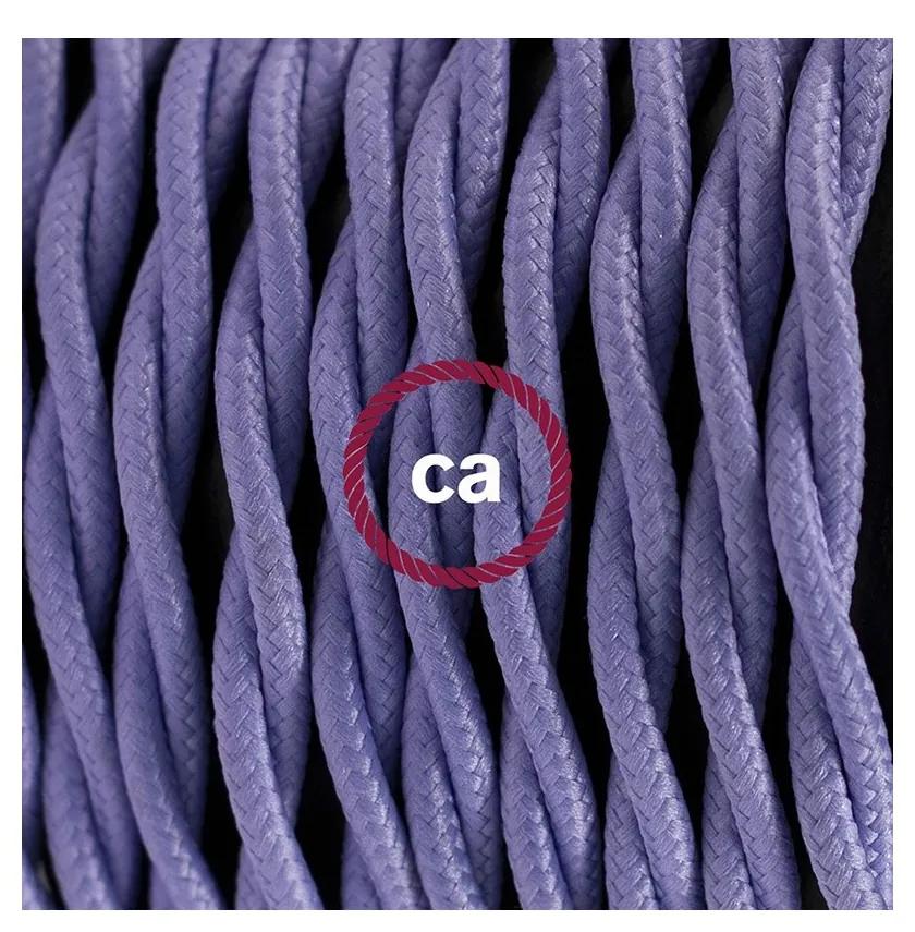 creative cables Závěsné svítidlo pro stínidla s lila zkrouceným hedvábným textilním kabelem TM07 Velikost: 100 cm, Barva: Černá, Montáž: Sestavený