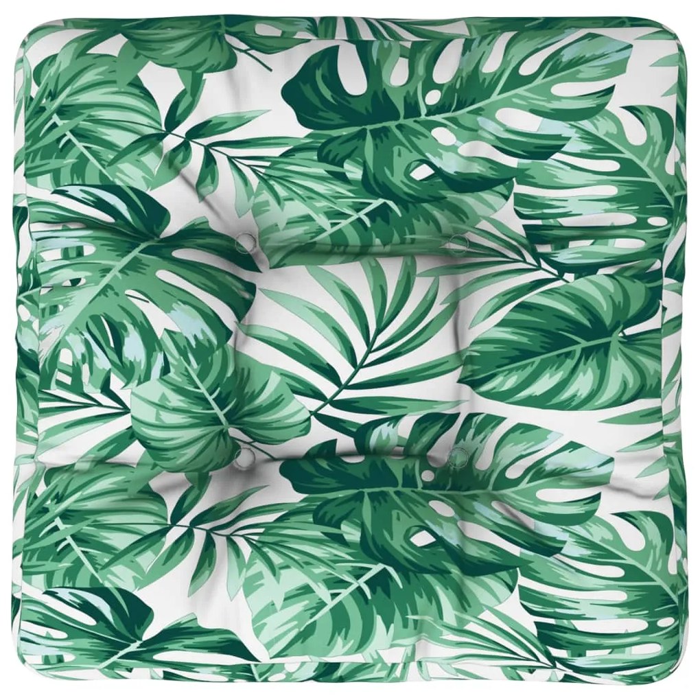 Poduška Na Palety Vzor Listů 60 X 61,5 X 10 Cm Textil