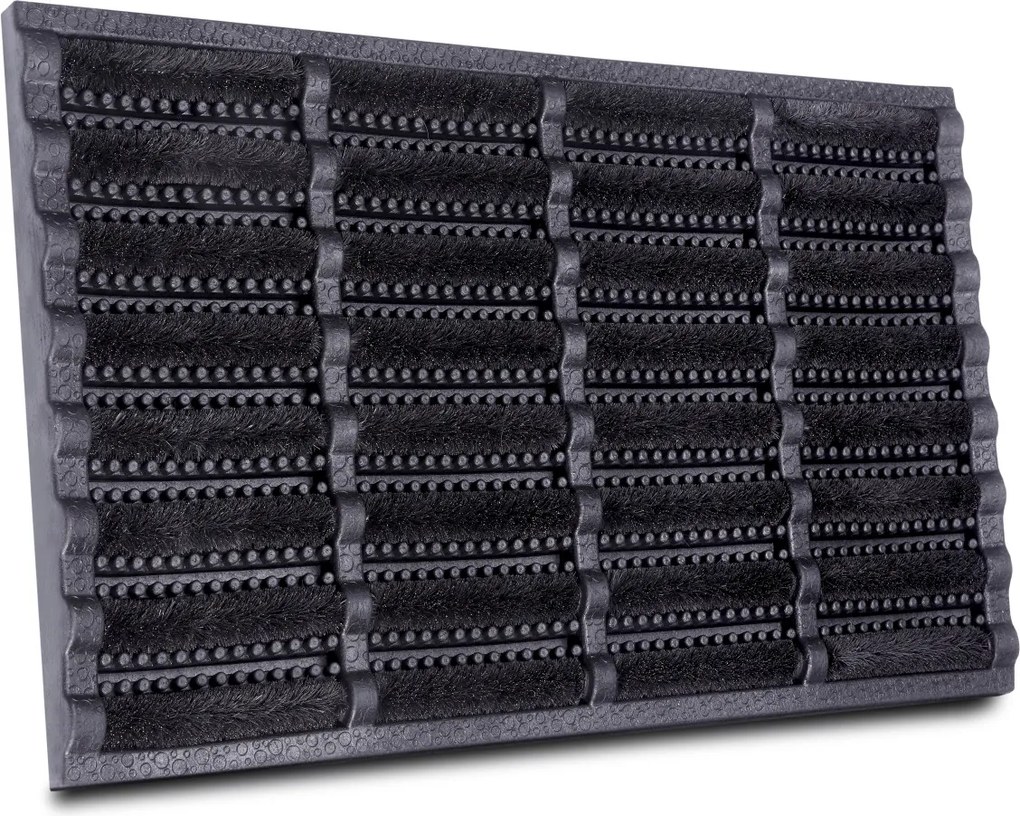 Vonkajšie čistiaci rohožka Mix Mats Brushes 105648 Black – na von aj na doma, 45x75, čierna, exteriér, Hanse Home