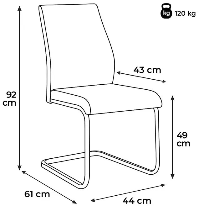 Autronic Jídelní židle DCL-D1277 Barva potahu: Krémová