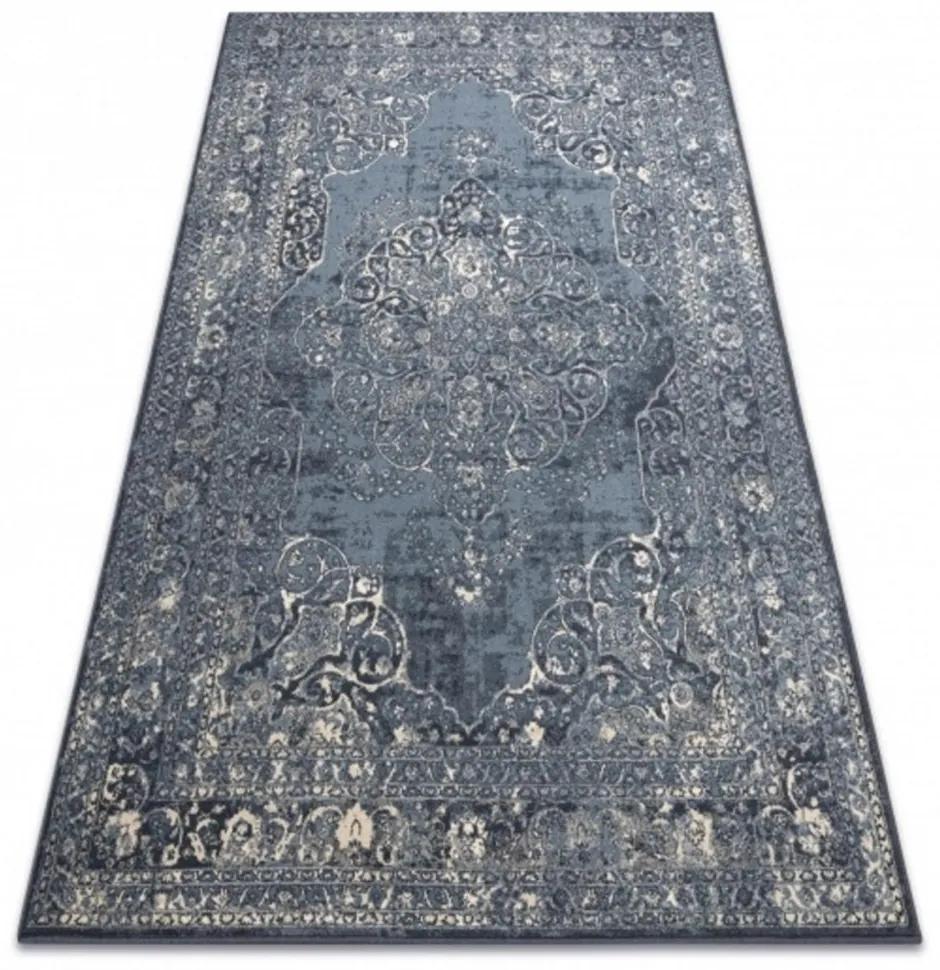 Vlněný kusový koberec Rozet modrý 120x170cm