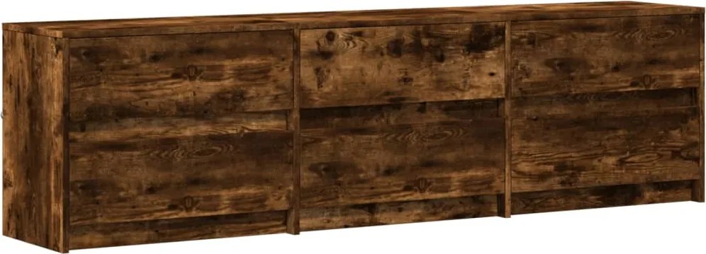 TV skříňka s LED kouřový dub 180 x 34 x 50 cm kompozitní dřevo 3307930