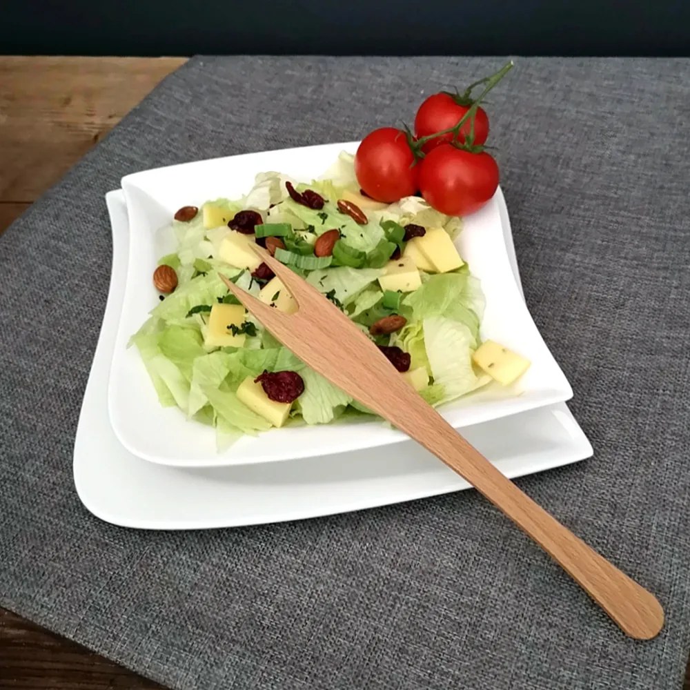 AMADEA Dřevěná vidlička, masivní dřevo, délka 25 cm