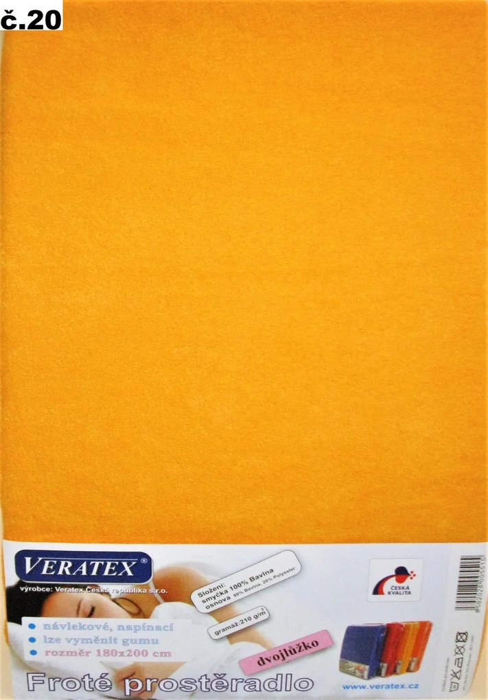 Veratex Froté prostěradlo postýlka 70x140 cm (č.20-meruňková)  Froté