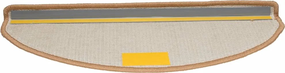 Schodové rohože 20 ks 65 x 21 x 4 cm béžové, půlkulaté, velké 3365847