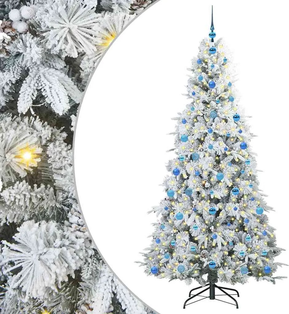 Umělý Skládací Vánoční Strom s stojanem Bílá 210 cm PE a PVC 3397504