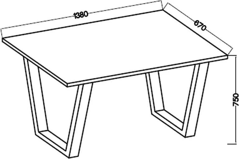 Casarredo - Komfort nábytek Jídelní stůl KAISARA 138x67 cm, černá/bílá