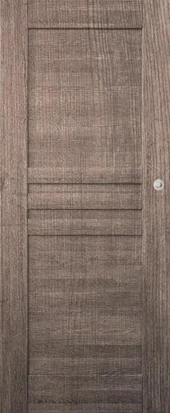 posuvné interiérové dveře do pouzdra MADERA plné, model 3 Průchozí rozměr: 70 x 197 cm, Orientace dveří: Levé dveře, Dekor: Dub přírodní
