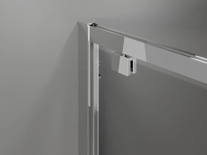 Mexen Exo, výklopná sprchová kabina, dveře 110 cm + boční stěna 75 cm, transparentní sklo, chrom, 8182-110-075-01-00