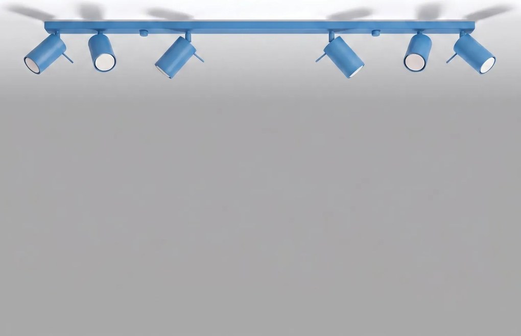 Sollux Lighting Stropní svítidlo RING 6L azurové