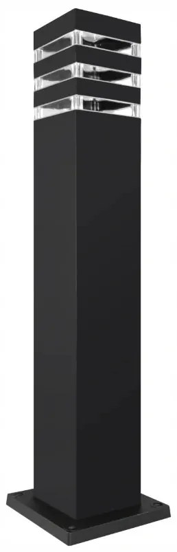 BERGE Venkovní sloupová zahradní lampa BELLA - ME0012 - 60 cm - černá