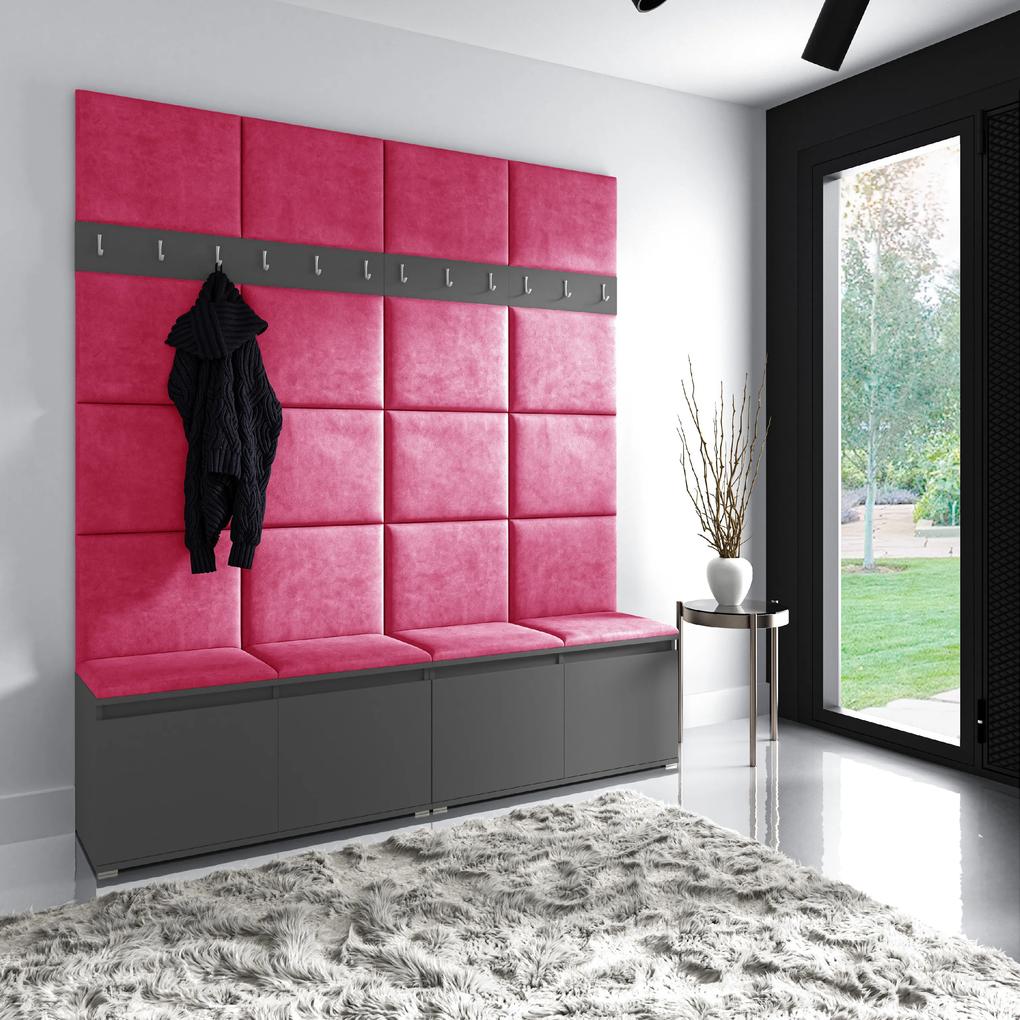 Eka Čalouněný panel Trinity 30 x 30 cm - Růžová 2310