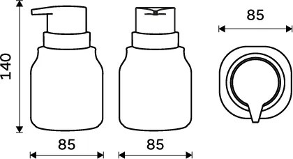 Nimco Dávkovač tekutého mýdla, pumpička plast Eni - ENC 31-90-90