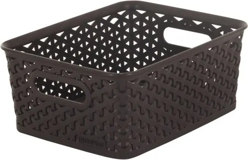 Curver úložný box RATTAN ,,Y" STYLE S - tmavě hnědý 03610-210