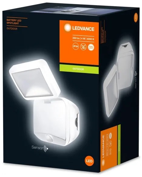 Ledvance - LED Venkovní nástěnné svítidlo se senzorem BATTERY LED/4W/4xD IP54