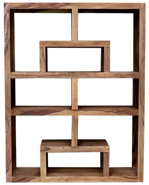 Indický nábytek - Knihovna Tara 140x180x35 z indického masivu palisandr Super natural