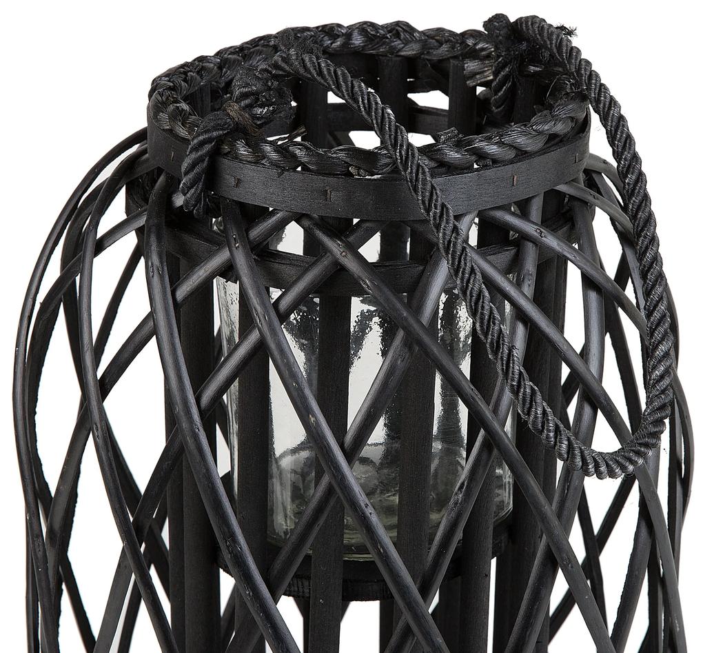 Černá dekorativní lucerna 40 cm MAURITIUS Beliani
