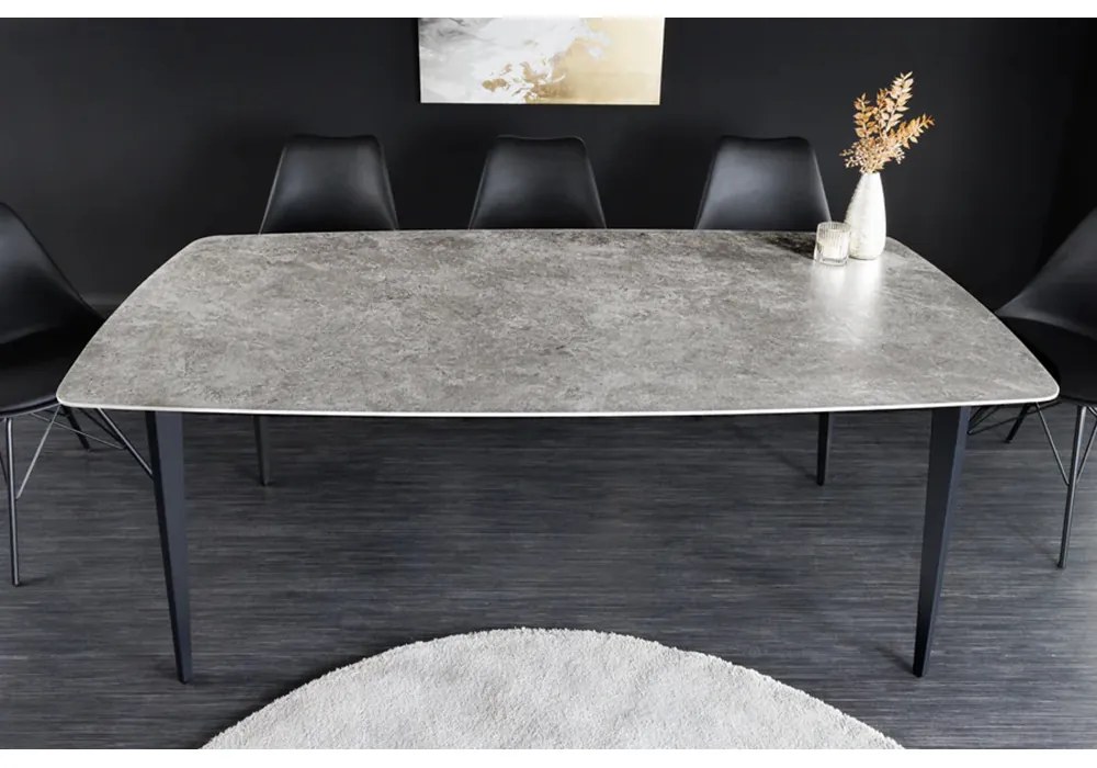 Massive home | Jídelní stůl MILANO 160 CM keramika  šedý mramor