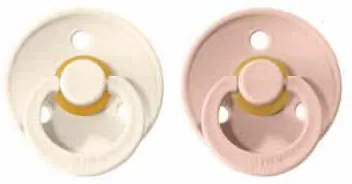 Bibs Dudlíky kaučuk 2 ks 6-18 měsíců Colour Dark oak/blush