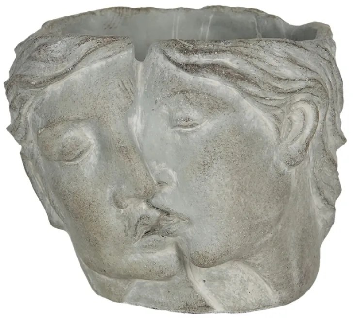 Květináč v designu propojených tváří Aline – 16x14x13 cm