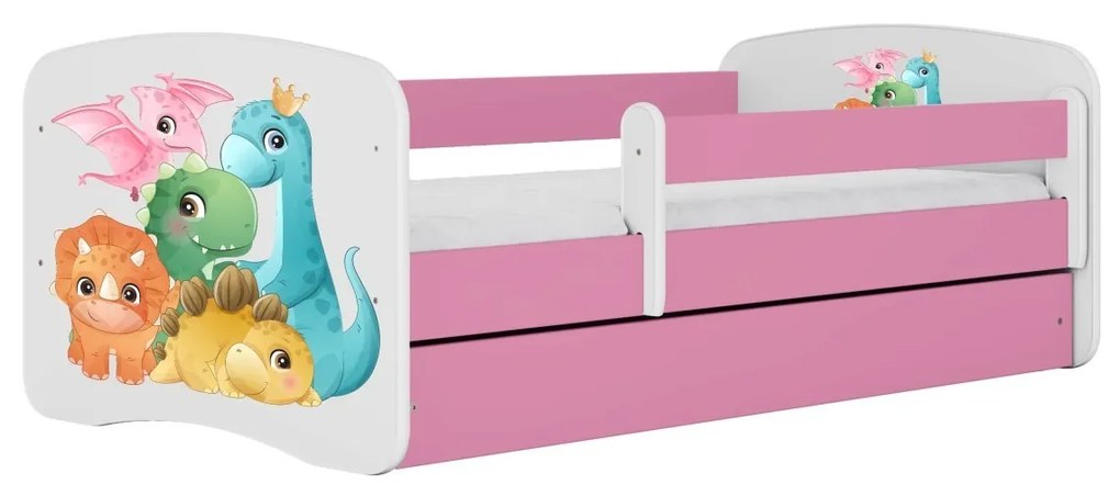 Dětská postel Babydreams dinosauři růžová