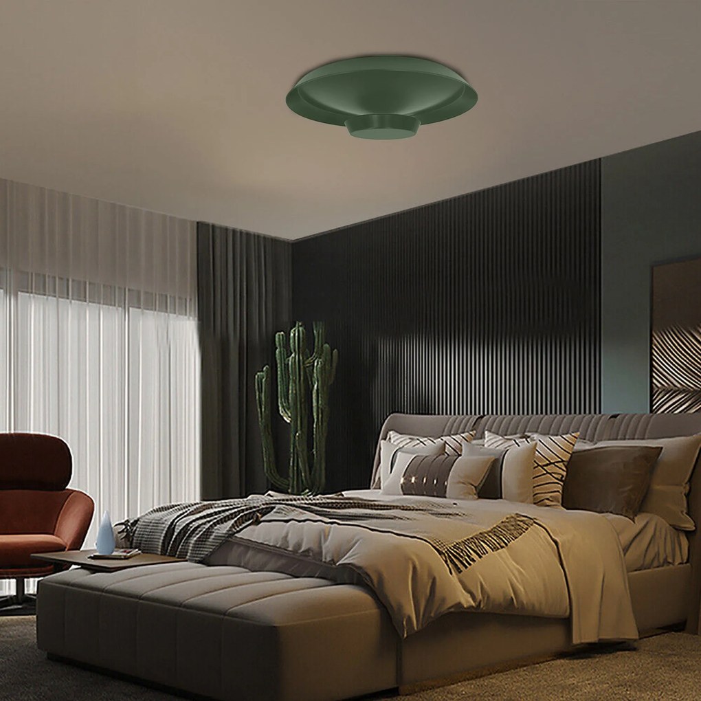 Toolight Toolight, LED stropní svítidlo 40cm, 14W, APP1460, zelená, OSW-04188