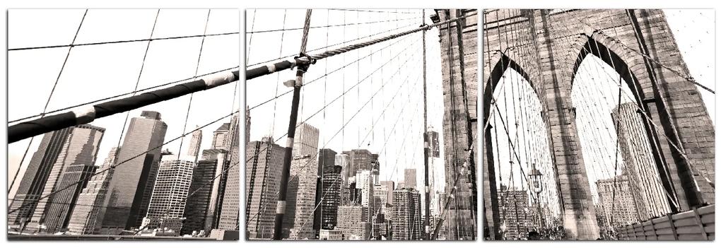 Obraz na plátně - Manhattan Bridge - panoráma 5925B (120x40 cm)