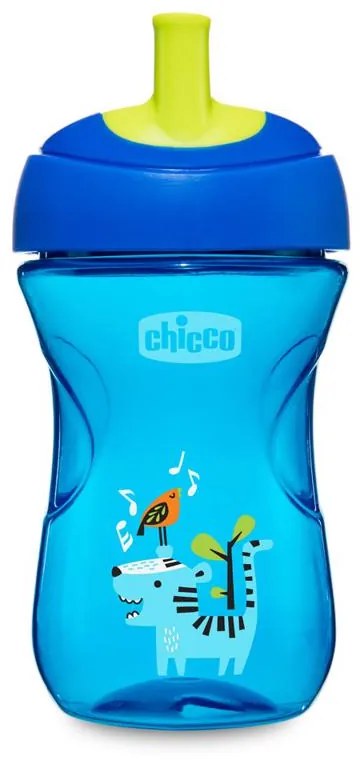 CHICCO Hrneček Advanced s brčkovým náustkem 266 ml modrý 12m+