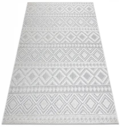 koberec Strukturální SOLE D3851 Boho, diamanty ploché tkaní béžový velikost 180x270 cm | krásné koberce cz