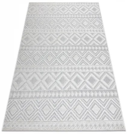 Koberec Strukturální SOLE D3851 Boho, diamanty - ploché tkaní béžový
