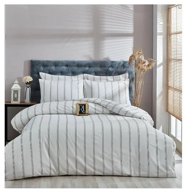 Krémové bavlněné prodloužené povlečení na dvoulůžko 200x220 cm – Mila Home