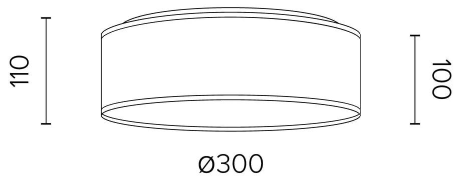 Stropní svítidlo z přírodní dýhy v barvě třešňového dřeva Sotto Luce TSURI, ⌀ 30 cm