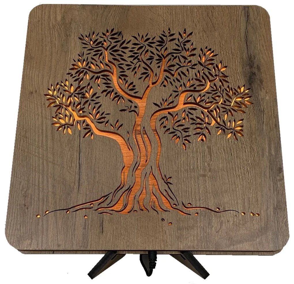 Li-Go "Olivovník" lampa 31x31cm provedení povrchu: černá s patinou
