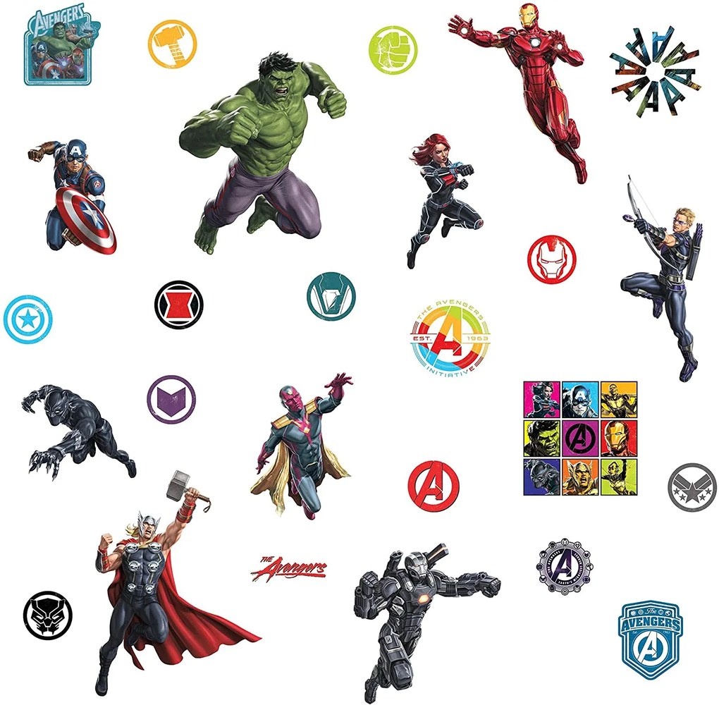 York Wallcoverings Vinylové samolepky s Marvel motivem AVENGERS