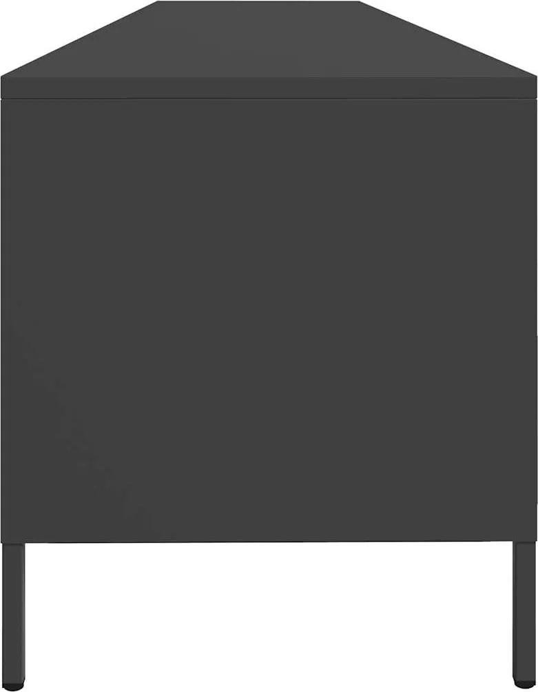 TV skříňka černá 202x39x43,5 cm ocel válcovaná za studena 3307149