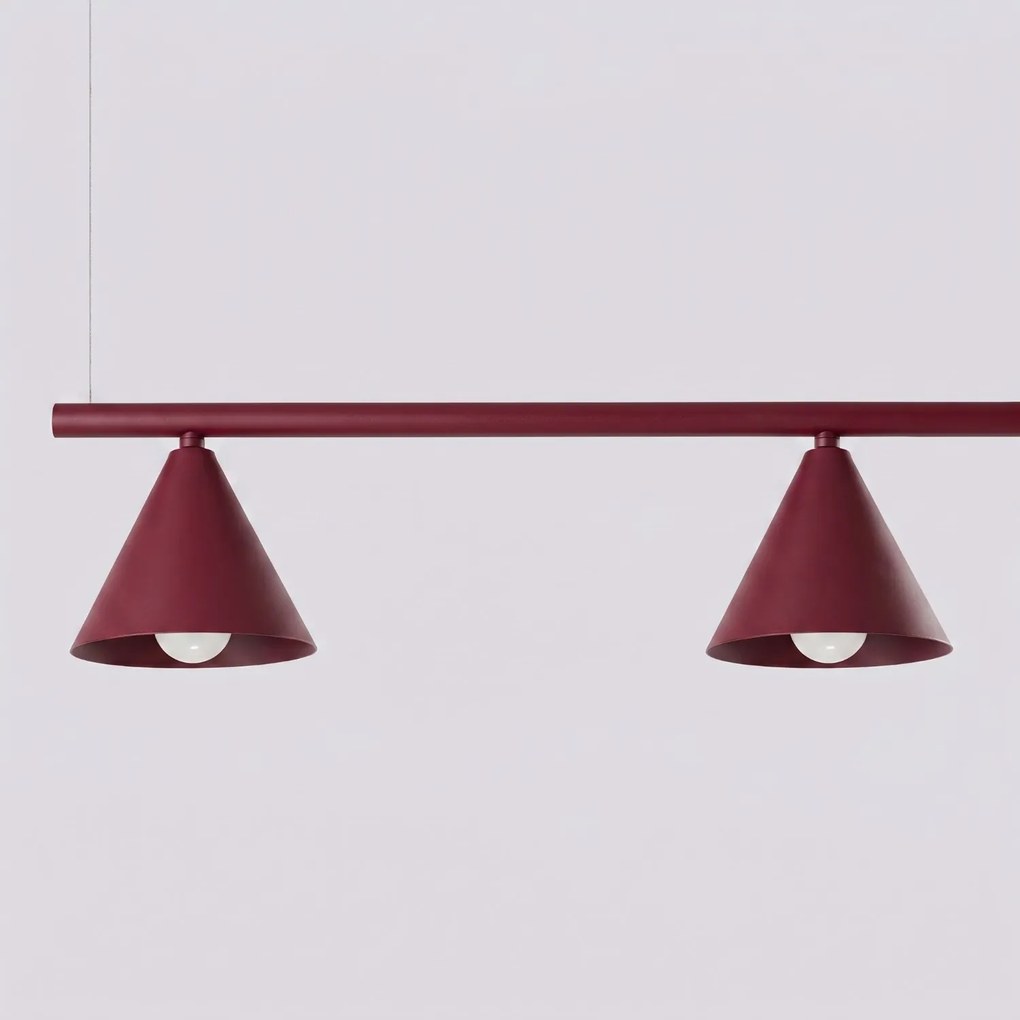 Sollux Lighting Lustr NOX 4L bordó