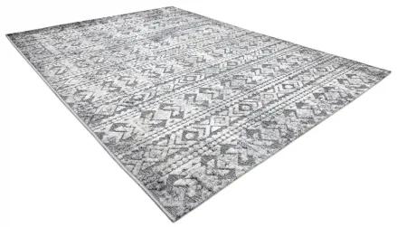 koberec Strukturální SOLE D3732 Aztécký, diamanty ploché tkaní šedá velikost 180x270 cm | krásné koberce cz