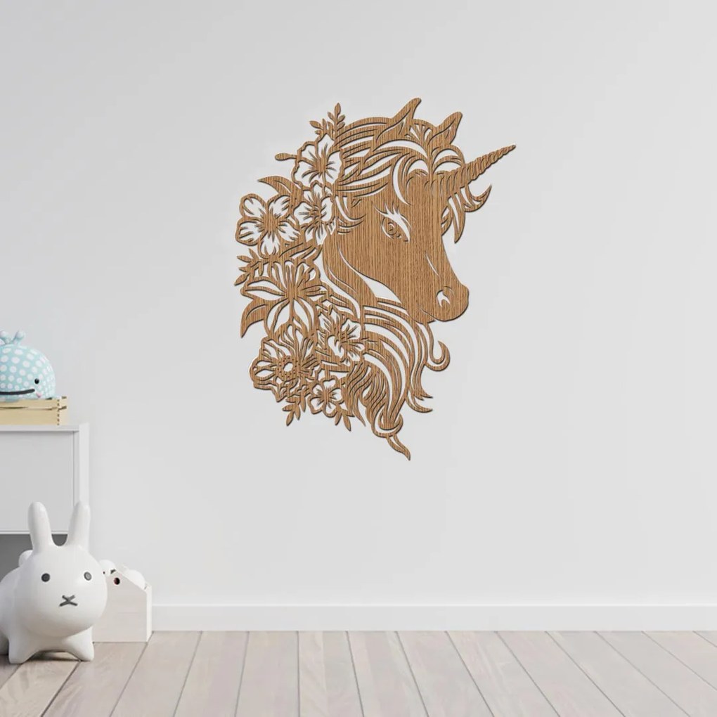 dřevo života Dřevěná dekorace UNICORN Zvolte barvu dekoru: Třešeň, Rozměry šxv (cm): 20x26