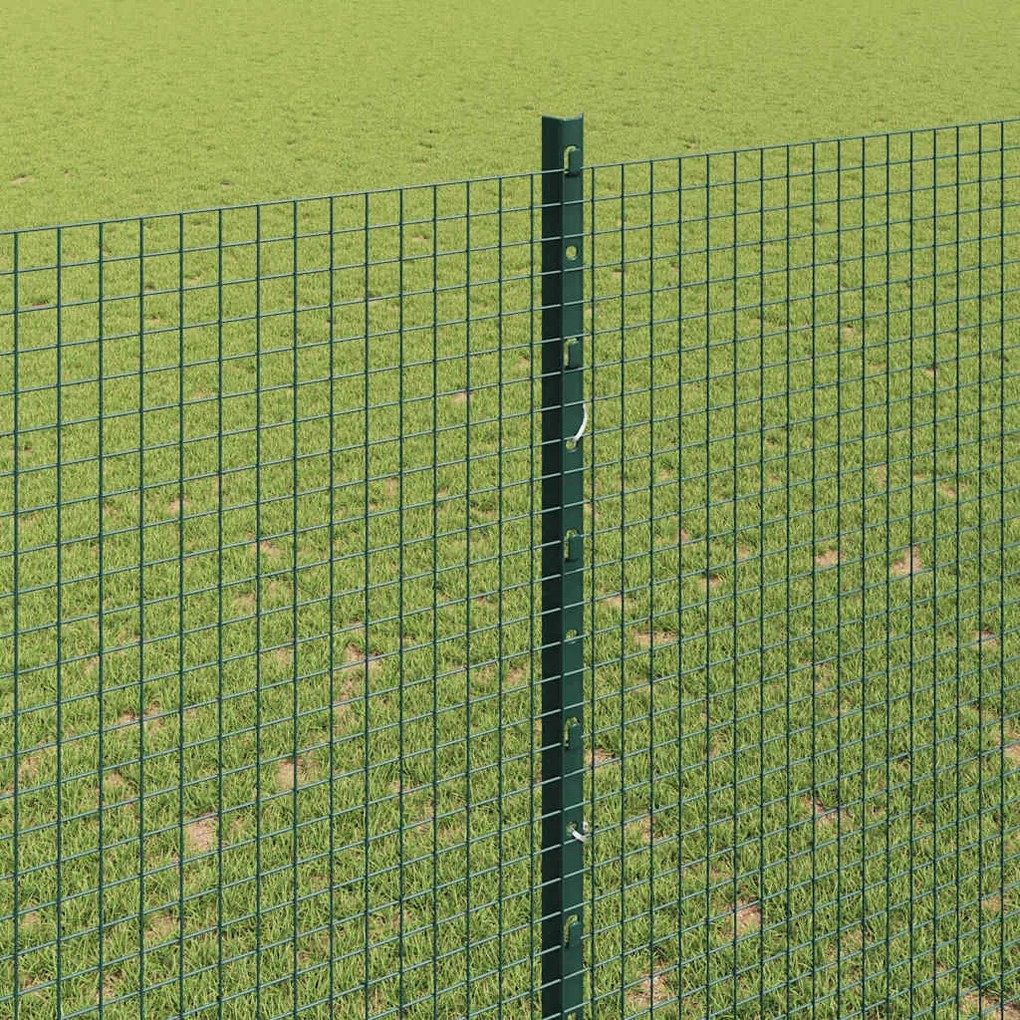Svařovaná drátěná plotovina s tyčkami 25 x 1,5 m Zelená 3336492